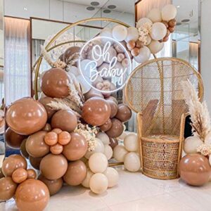 Nude Balloons 12 Inch 50 Pcs Baby Shower Party Balloons Happy Birthday Decoration Apricot Tropical Luau Party Balloons