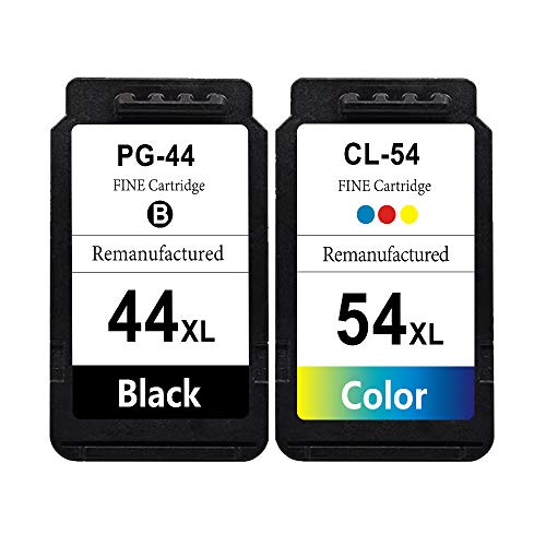 SanSeCai Remanufactured for PG-44 CL-54 XL Ink Cartridges for Canon 44 54 XL Replacement Ink Cartridge for E201 E401 E402 E3110 E471 Printer (Black, Tri-Color, 2-Pack)