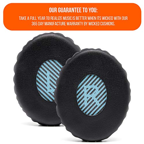 WC Wicked Cushions Replacement Ear Pads for Bose On-Ear 2 (OE2 & OE2i) Headphones - Earpads for Bose SoundTrue & SoundLink On-Ear (OE) Headphones - Softer Leather, Luxury Memory Foam, Added Thickness