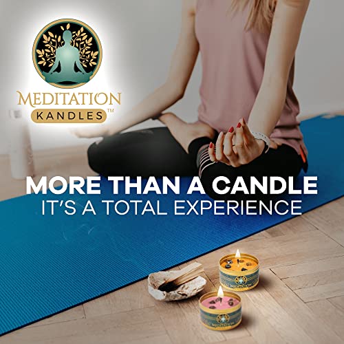 Scented Crystal Candles for Women Gift Set - Aromatherapy Candles with Crystals Inside - Meditation Candles - Clean and Slow Healing Candles - Fancy Candles for Birthday or Any Occasion - 4 Pack