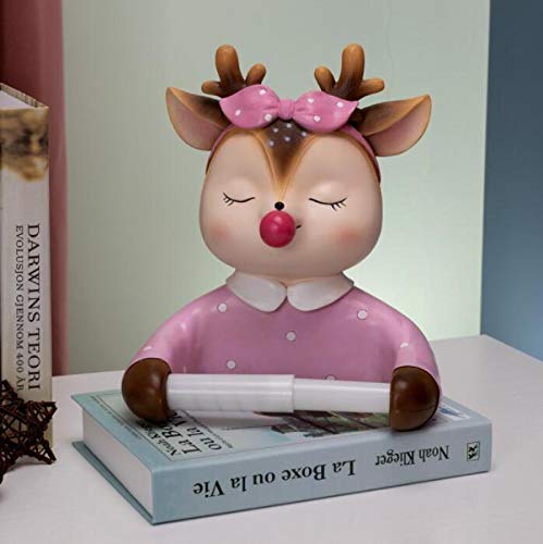 SHUANGJ Toilet Toilet Paper Towel Roll Paper Box Creative Cartoon Cute Sika Deer Roll Paper Hanger Wall-Mounted Free Punch Fantasy Unicorn