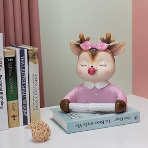 SHUANGJ Toilet Toilet Paper Towel Roll Paper Box Creative Cartoon Cute Sika Deer Roll Paper Hanger Wall-Mounted Free Punch Fantasy Unicorn