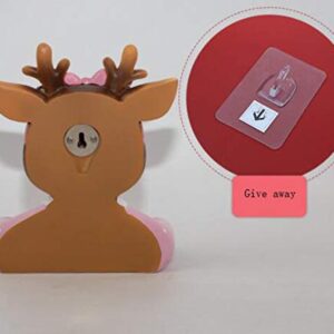 SHUANGJ Toilet Toilet Paper Towel Roll Paper Box Creative Cartoon Cute Sika Deer Roll Paper Hanger Wall-Mounted Free Punch Fantasy Unicorn