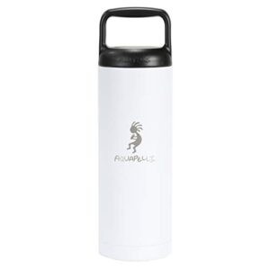 aquapelli vacuum insulated water bottle, 18 ounces, arctic white