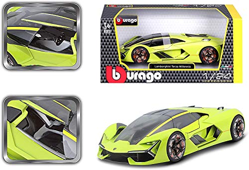 Bburago - 1/24 Scale Model Compatible with Lamborghini Terzo Millennio (Green)