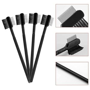 LUTER 4 Pcs Tear Stain Remover Comb Dog Flea Comb Double-Sided Multifunctional Dog Eye Comb Brush Pets Grooming Comb for Dogs Cats Removing Crust and Mucus