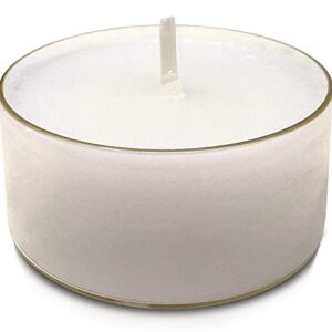 Hyoola Pure Tealight Candles - 100% Natural Candles Non Toxic - 4 Hour Vegan Tea Lights Candles in Clear Cup - 60 Pack