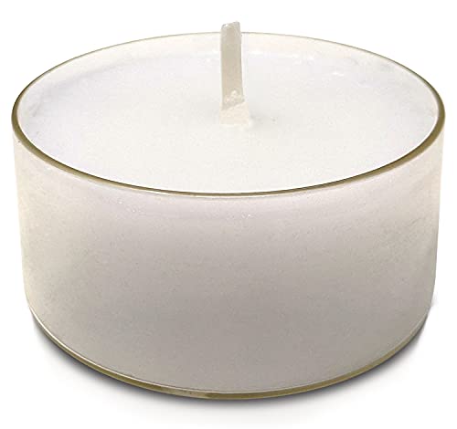 Hyoola Pure Tealight Candles - 100% Natural Candles Non Toxic - 4 Hour Vegan Tea Lights Candles in Clear Cup - 60 Pack