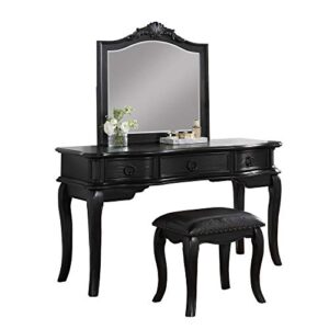 BOBKONA Retro Vanity with Stool, Black