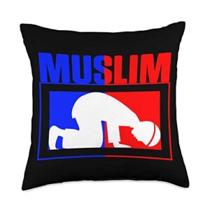 eid mosque quran religious islamic alhamdulillah muslim prayer mat islam allah religion ramadan faith gift throw pillow, 18x18, multicolor