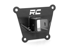 rough country 2" utv receiver hitch plate for 19-22 polaris rzr turbo s - 93062,black