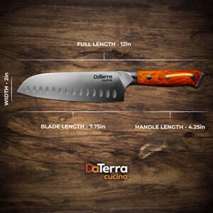 DaTerra Cucina Santoku Knife - 7 Inch | Eisenrose - Sharp German Steel - Professional Kitchen Knives