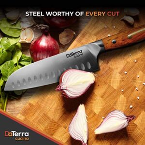 DaTerra Cucina Santoku Knife - 7 Inch | Eisenrose - Sharp German Steel - Professional Kitchen Knives