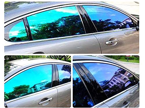 XhuangTech Chameleon Purple Car Side Window Tint Solar Film Protection Scratch Resistant 20% VLT 19.29" in x 9.84' Ft Feet