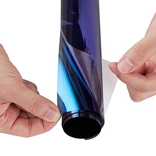 XhuangTech Chameleon Purple Car Side Window Tint Solar Film Protection Scratch Resistant 20% VLT 19.29" in x 9.84' Ft Feet