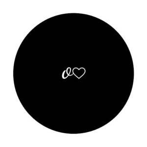 White Initial Letter O Heart Minimalist Black PopSockets Swappable PopGrip