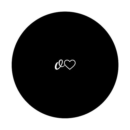 White Initial Letter O Heart Minimalist Black PopSockets Swappable PopGrip