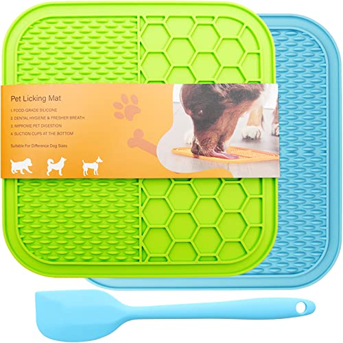 Licking Mat for Dogs and Cats, Premium Lick Mats with Suction Cups for Dog Anxiety Relief, Cat Lick Pad for Boredom Reducer, Dog Treat Mat Perfect for Bathing Grooming etc.