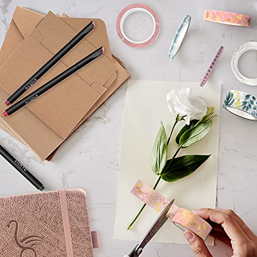 Ultimate All-in-One Journaling Kit - Incl. Dotted Journal, Stencils, Stickers, Pens, Washi Tapes, Small Envelopes and More Bullet Checklist Supplies