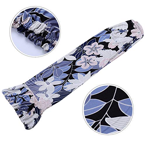 Garneck Tower Fan Dust Cover Dust Proof Fan Protective Cover Flower Pattern for Pedestal Fan Floor Fan Standing Fan Decoration (Dark Blue)