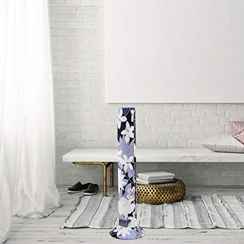 Garneck Tower Fan Dust Cover Dust Proof Fan Protective Cover Flower Pattern for Pedestal Fan Floor Fan Standing Fan Decoration (Dark Blue)