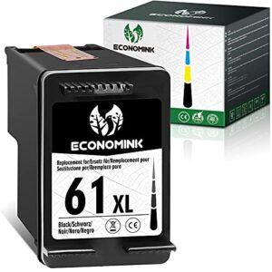 economink remanufactured ink cartridge replacement for hp 61xl 61 xl black used in envy 4500 4502 5530 deskjet 2512 1512 2542 2540 2544 3000 3052a 1055 3051a 2548 officejet 4630 printer (1-pack)