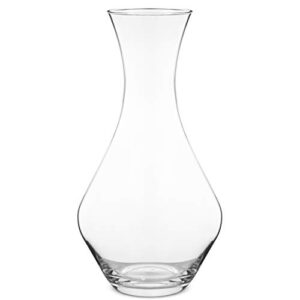 Red Wine Decanter - Hand Blown Crystal Wine Carafe - Glass Decanter Aerator for Cabernet, Pinot Noir, Bordeaux - Wine Accessories for Wedding, Christmas, Wine Tasting - Elixir Glassware - 50oz, Clear