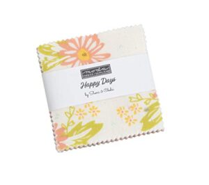 happy days mini charm pack by sherri & chelsi; 42-2.5 inch precut fabric quilt squares