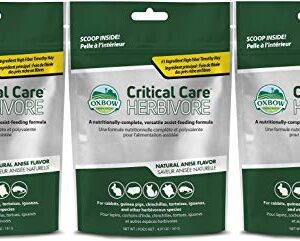 Oxbow 3 Pack of Anise Critical Care Herbivore, 4.97 Ounces Each, Support Supplement for Small Pets