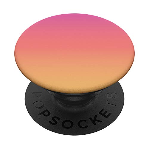 Simple Solid Color Chic Coral Pink Sunset Ombre Design PopSockets Swappable PopGrip