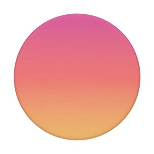 Simple Solid Color Chic Coral Pink Sunset Ombre Design PopSockets Swappable PopGrip