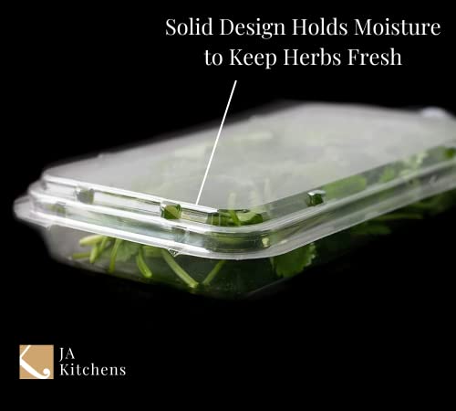 JA Kitchens 2 Ounce Large Herb Clamshell Container - Disposable - Pack of 20