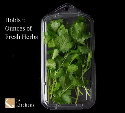 JA Kitchens 2 Ounce Large Herb Clamshell Container - Disposable - Pack of 20