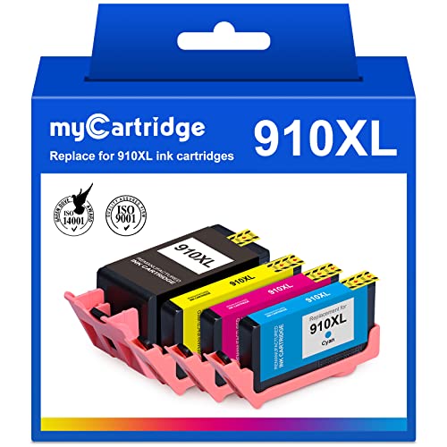 MYCARTRIDGE Remanufactured 910XL Ink Cartridge Replacement for HP 910XL 910 XL Works with OfficeJet Pro 8022 8020 8025 8028 8035 8015 8031 Printer (4-Pack)