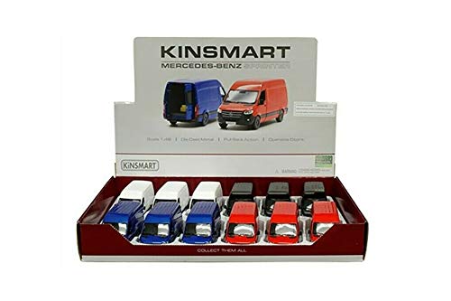 KiNSMART 2019 Mercedes-Benz Sprinter Cargo Van SetOf4 1:48 O Scale Die Cast Metal Model Toy Car w/Pullback Action