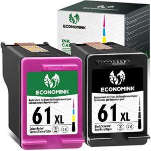 economink 61 ink cartridge combo pack, remanufactured replacement for hp 61xl for officejet 4630 4635 2620 deskjet 2540 3050 2050 1000 1010 1510 3510 envy 4500 5530 4502 4501 (1 black 1 color)