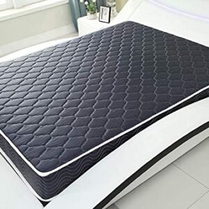 AC Pacific 6-Inch Water-Resistant Memory Foam Mattress Made in USA with Stylish Diamond-Quilted Breathable Fabric, Distributes Weight Evenly, Twin Deluxe, Navy Blue