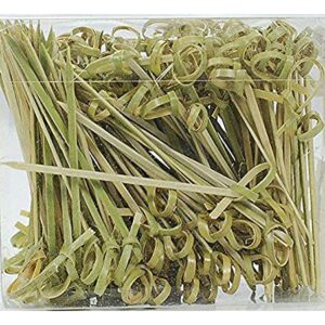 Perfect Stix Bamboo Pick 4 300ct Bamboo Knot Picks, Cocktail and Hors' D'Oeuvre, 4" (Pack of 300)