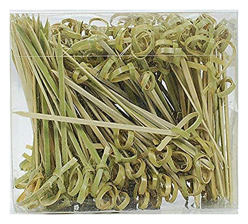 Perfect Stix Bamboo Pick 4 300ct Bamboo Knot Picks, Cocktail and Hors' D'Oeuvre, 4" (Pack of 300)