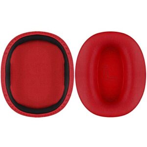 Geekria QuickFit Protein Leather Replacement Ear Pads for Edifier W820BT, W828NB Headphones Ear Cushions, Headset Earpads, Ear Cups Repair Parts (Red)