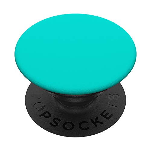 Simple Solid Color Chic Bright Turquoise Design PopSockets Swappable PopGrip