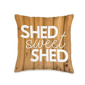 that's what she shed. funny she shed decor gifts sweet shed. cute sheshed decor gift funny throw pillow, 16x16, multicolor