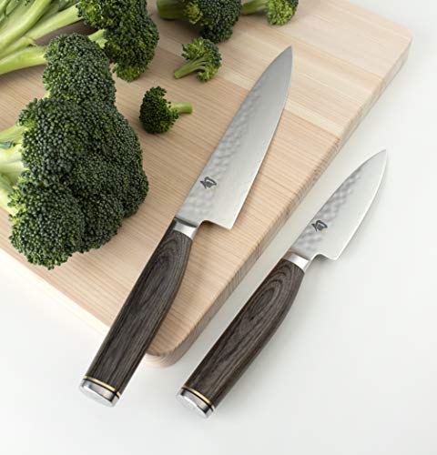 Shun Cutlery Premier Grey Utility Knife 6.5", Narrow, Straight-Bladed Kitchen Knife Perfect for Precise Cuts, Ideal for Preparing Sandwiches or Trimming Small Vegetables, Handcrafted Japanese Knife