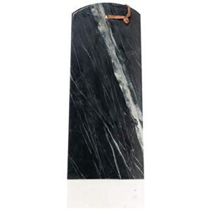 foreside home & garden large rectangle black marble serving cutting board