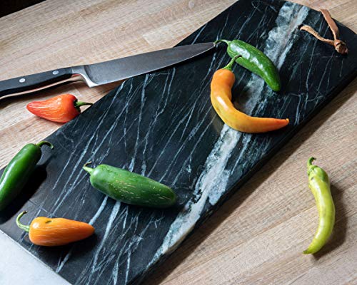 Foreside Home & Garden Large Rectangle Black Marble Serving Cutting Board