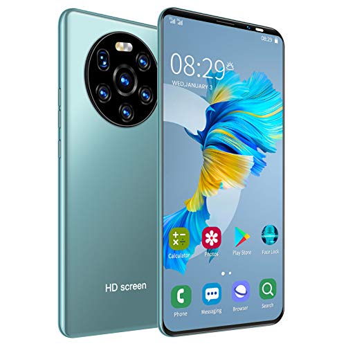 5.45in HD Screen Smartphone, Face Recognition and Fingerprint Unlocking Android Phone Dual Card Dual Standby 1GB+8GB(Green)