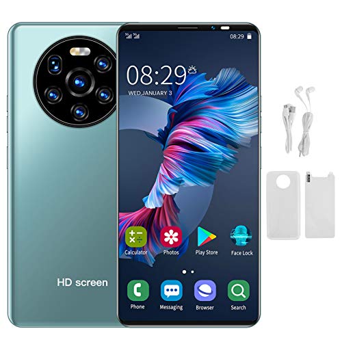 5.45in HD Screen Smartphone, Face Recognition and Fingerprint Unlocking Android Phone Dual Card Dual Standby 1GB+8GB(Green)