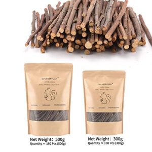 CHUHUAYUAN Natural Apple Sticks, 300g Treats Food for Small Animals, Chew Toys for Chinchilla Guinea Pigs Rabbit Squirrel Hamster Bunny