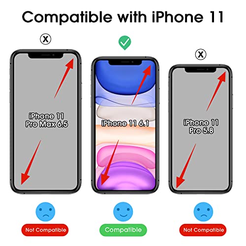 amCase Cellular Phone Case, Compatible with iPhone 11 (6.1") and MagSafe Accessories, Support Wireless Charging, Polycarbonate, Thermoplastic Polyurethane, Shock-Absorbent, Magnetic, Clear