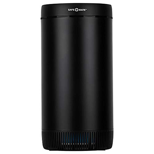 Case-Mate Safe+Mate - True HEPA Air Purifier - 3 Stage Filtration - Up to 500 Sq FT - Performance Air Cleaner - Pet - Dust - Pollen - Home or Office Use - Black